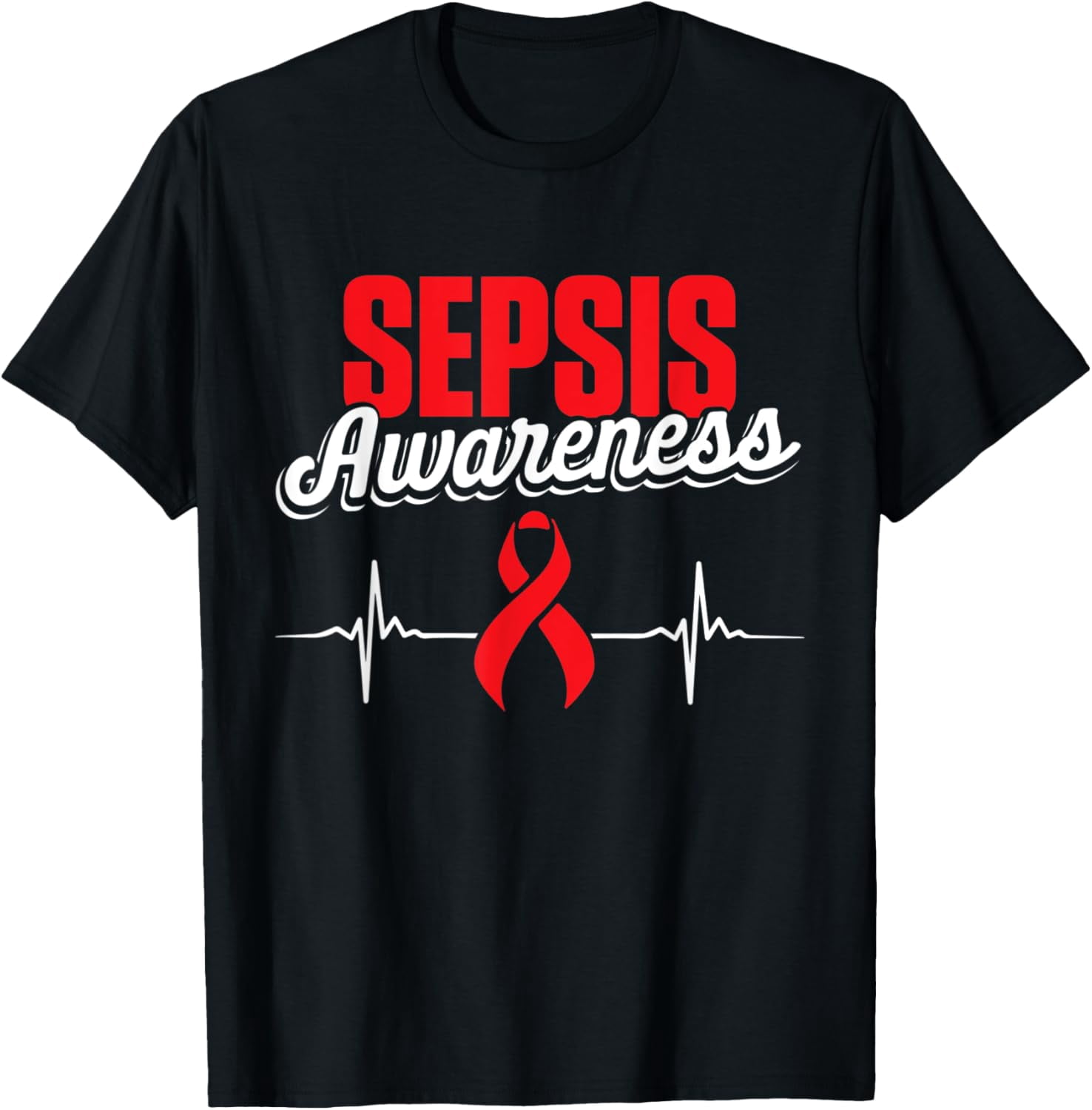 Premium Comfort - Sepsis Awareness Heartbeat Warrior Survivor Support T ...