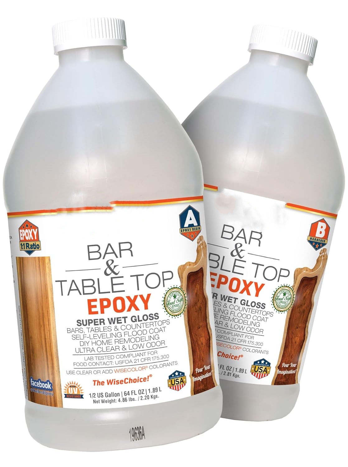 ZYHHHH Bar and Table Top Epoxy 64 fl oz Ultra Crystal Clear Art Paint ...