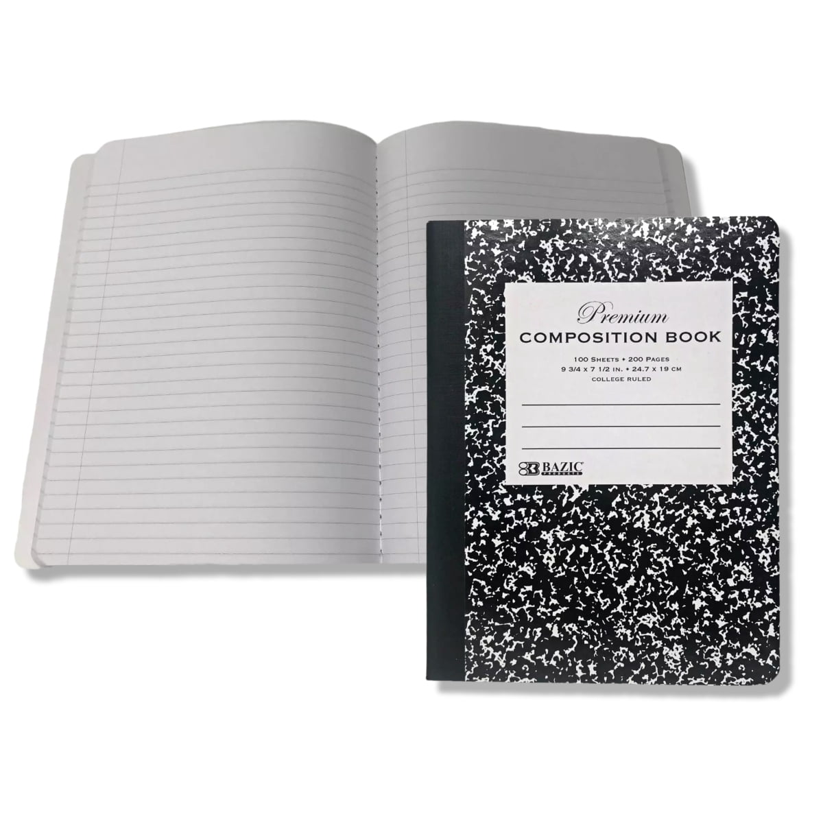 Premium Composition Book College Ruled Notebooks 100 Sheets 9.75" x 7.5 ...