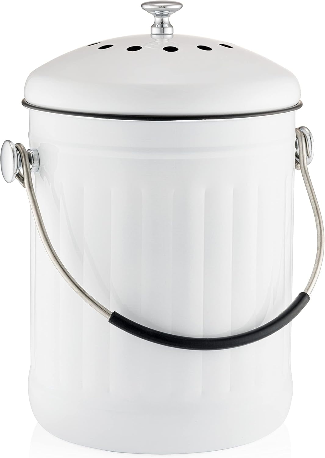 Premium Compost Bin for Kitchen Countertop - Stainless Steel Food Waste ...