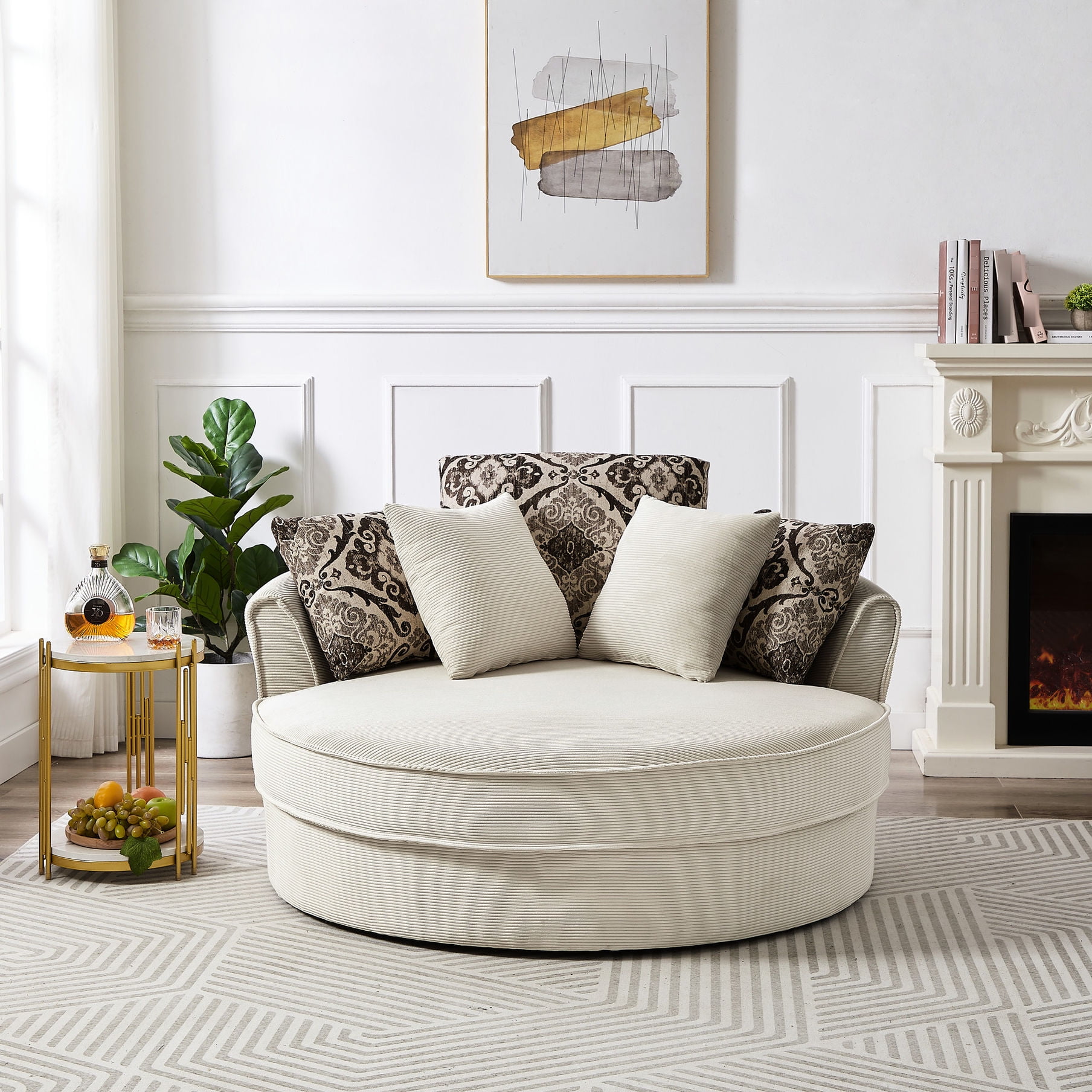 Premium Corduroy - 360 - Degree Swivel Ability - In Family Room - Comfortable Reading Nook ...