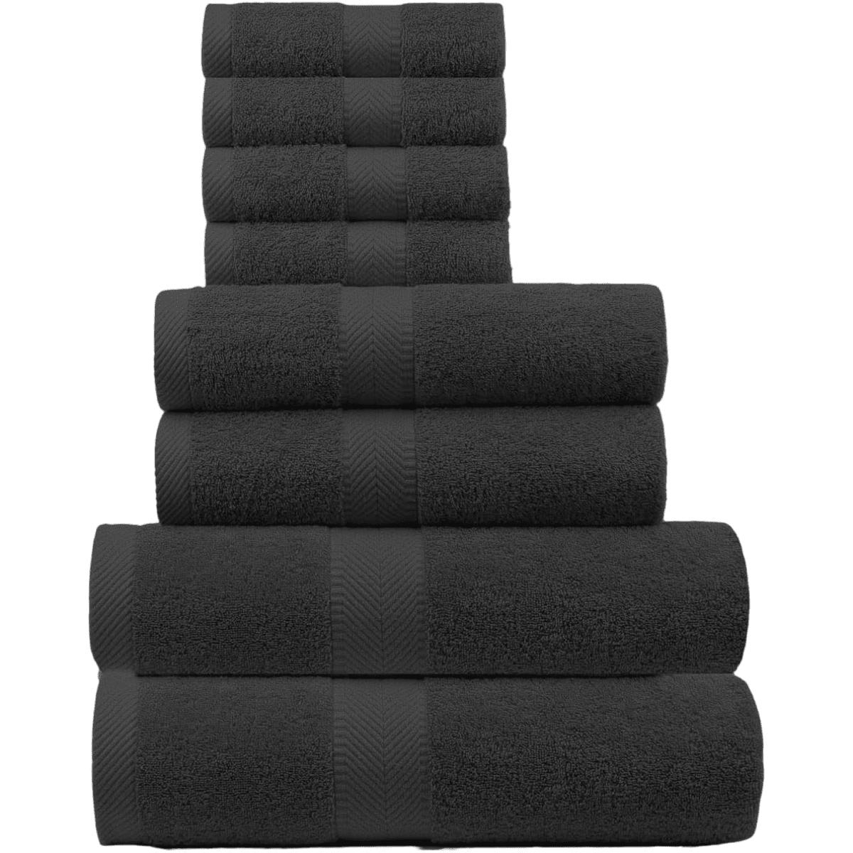 Premium Cotton Bath, Hand and Washcloth Towel Set Plush Touch Quick Dry ...