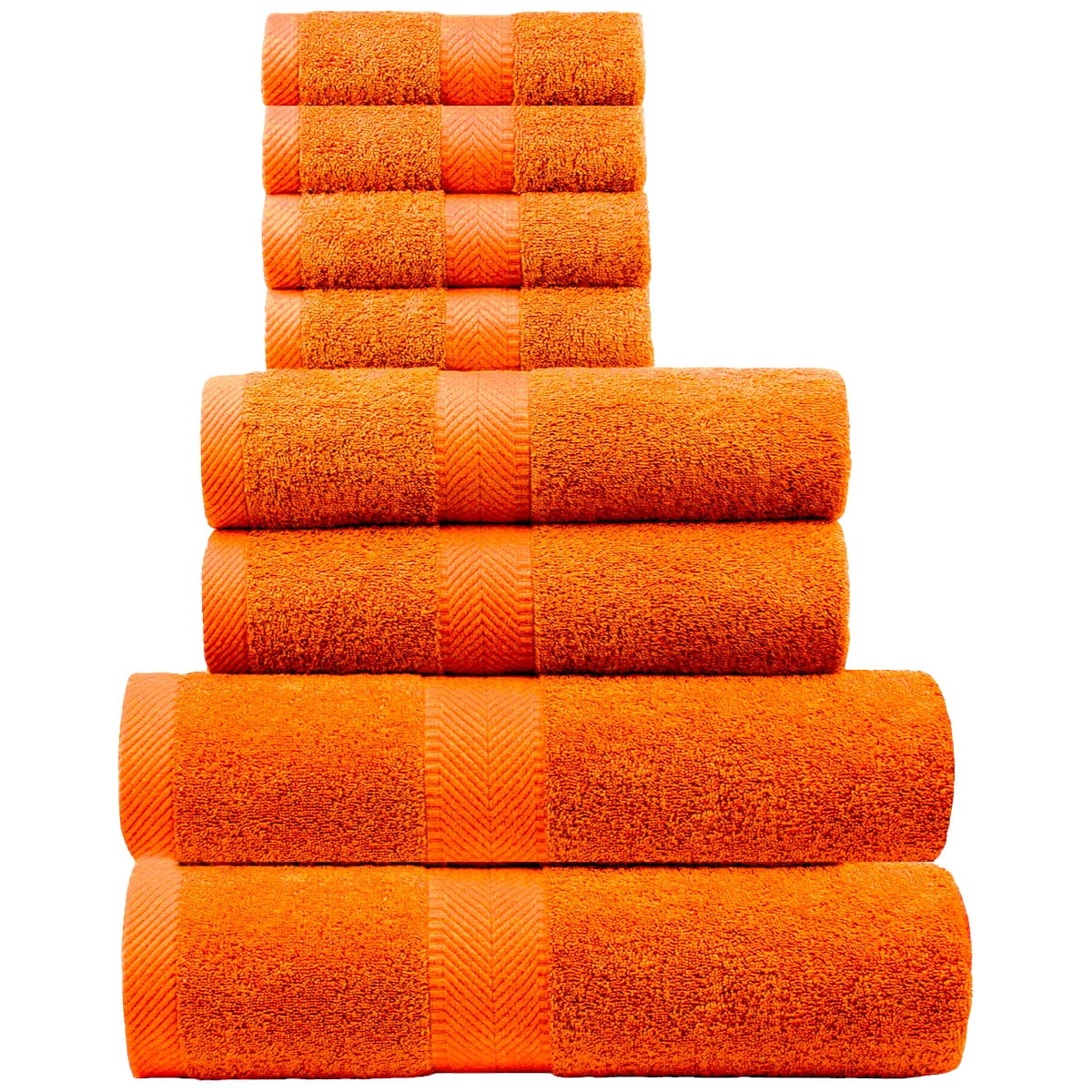 Premium Cotton 8-Piece Towel Set for Bathroom and Guest Use, Quick Dry ...