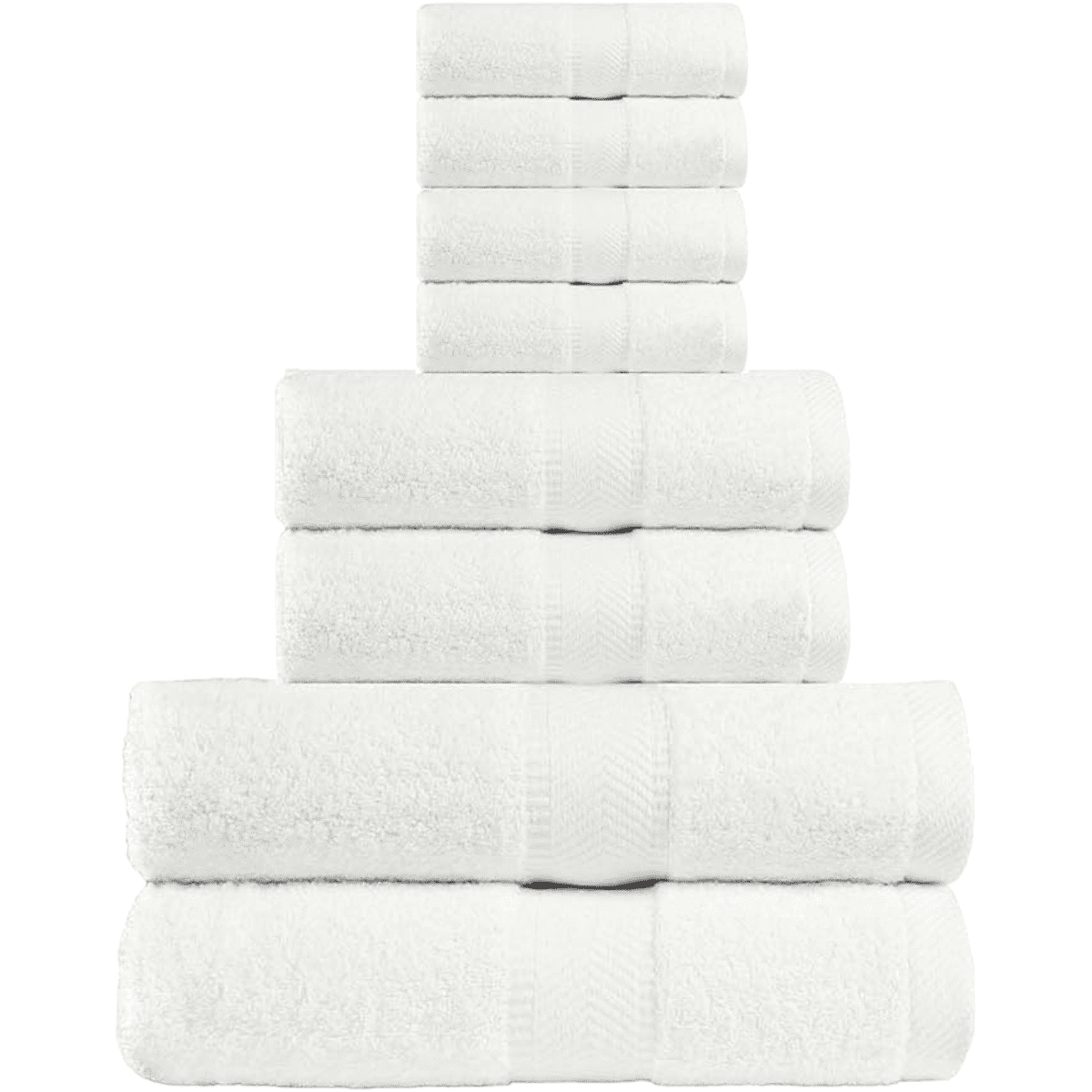 Premium Cotton Bath, Hand and Washcloth Towel Set Plush Touch Quick Dry ...