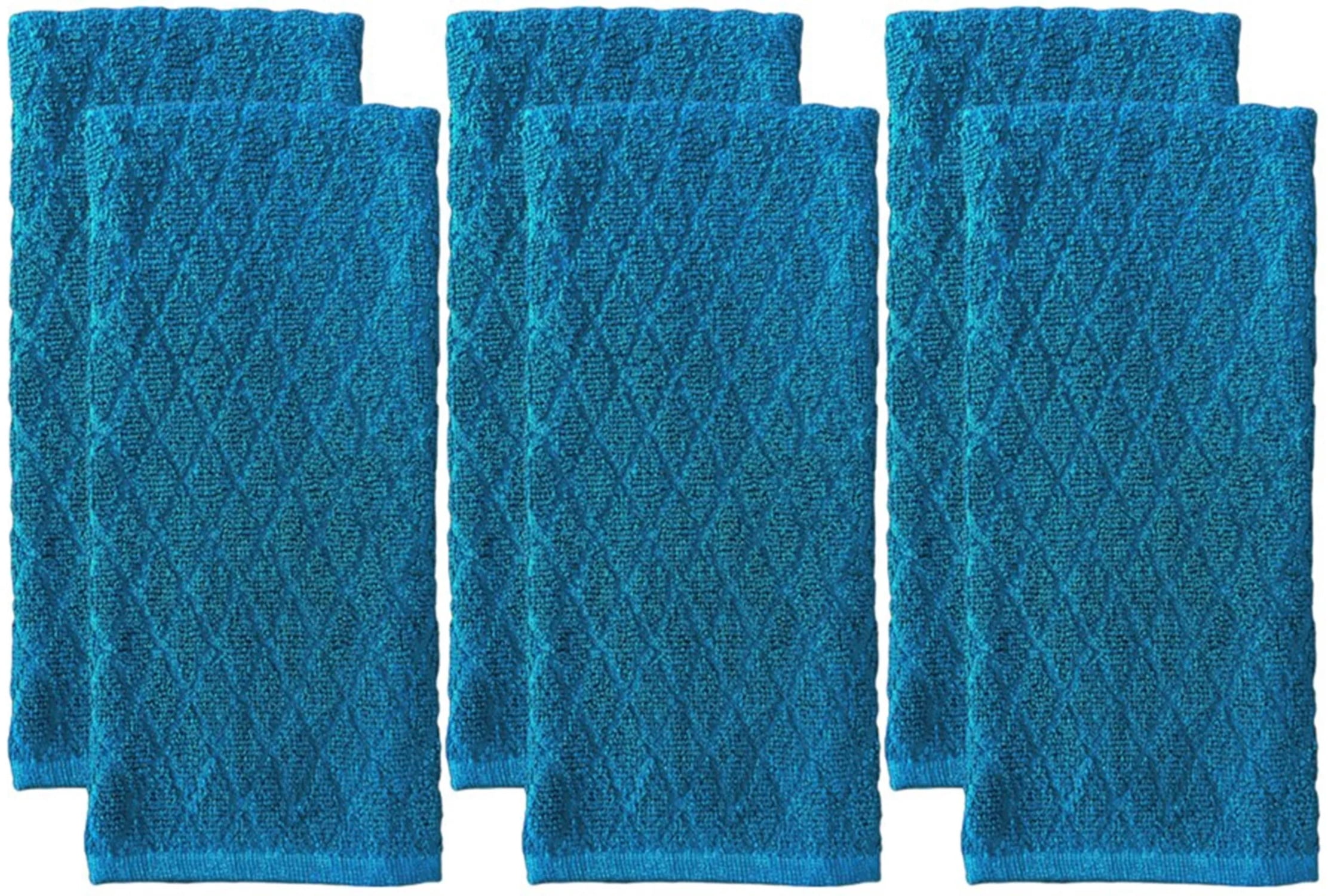 Premium Cotton Kitchen Towels Dish Towels Set of 6, Diamond Design ...
