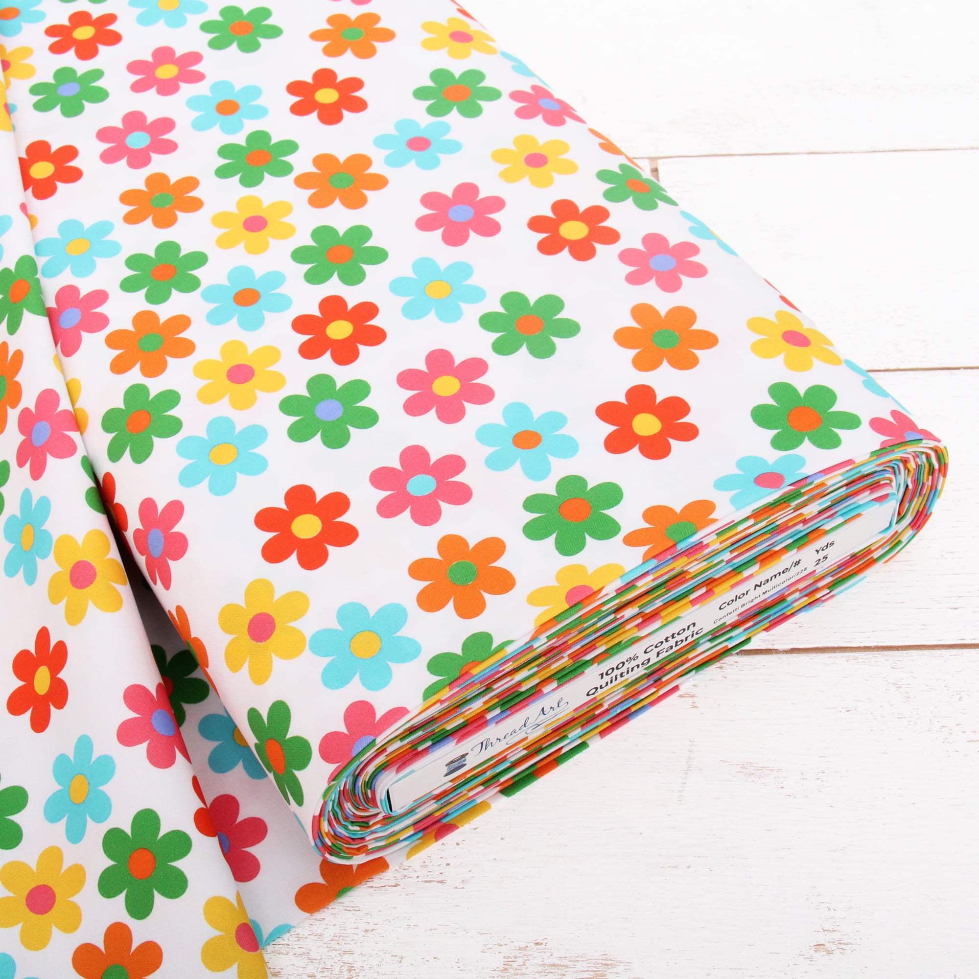 Premium Cotton Quilting Fabric Sold By The Yard - Confetti Brights ...