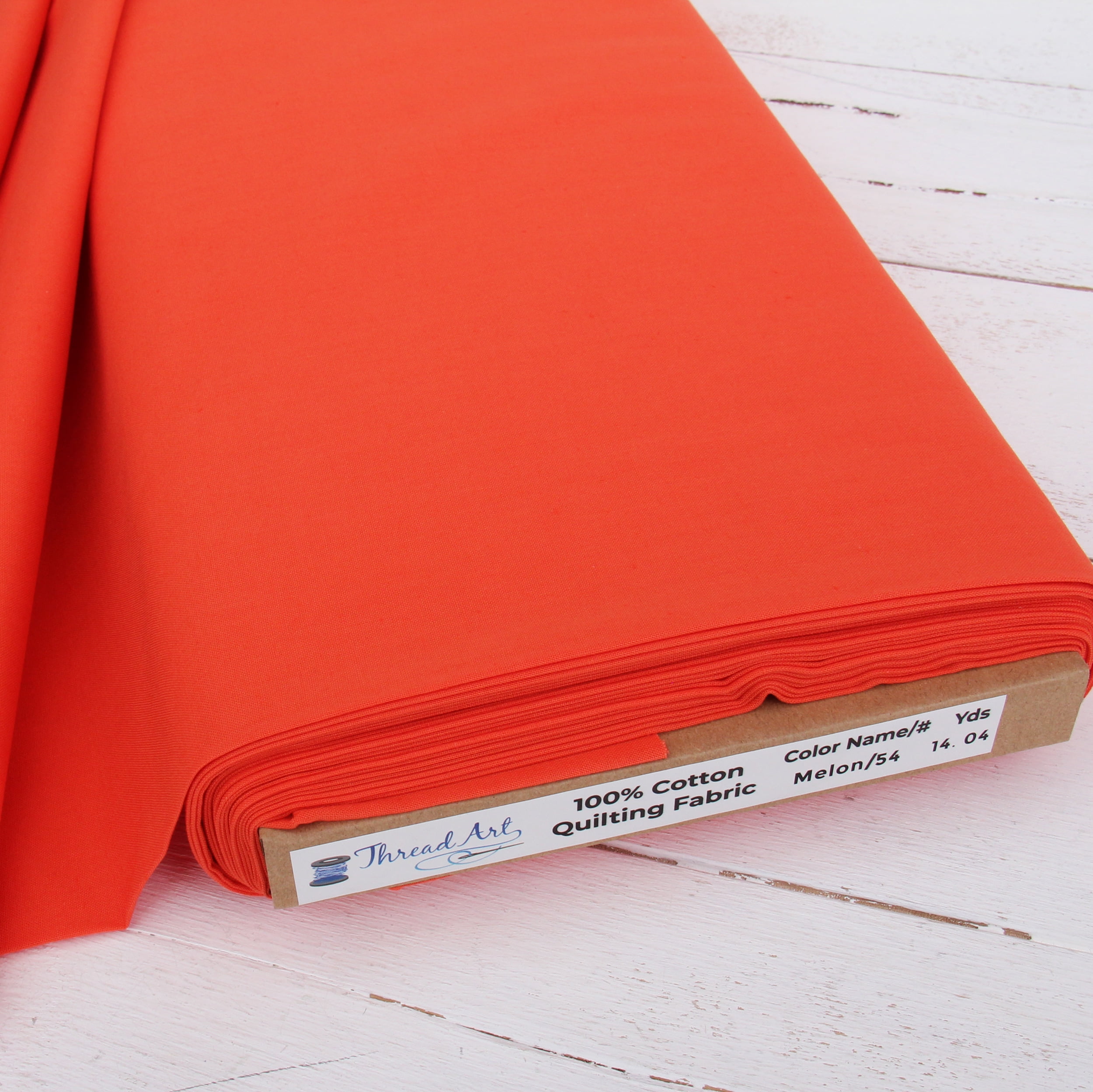 ThreadArt Premium Cotton Quilting Fabrics Sold By The Yard - Melon - 44 ...