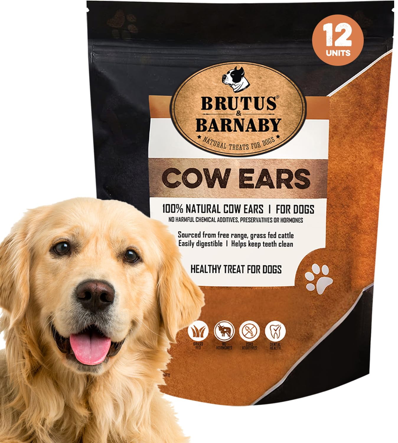 Premium Cow Ears For Dogs, Thick COC1Cut & All-Natural 100% Grass Fed ...