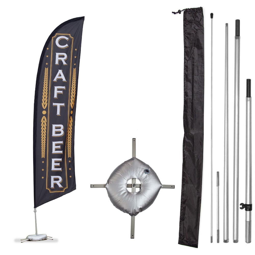 Premium Craft Beer Feather Flag Kit - Includes 13ft Sectional Aviation ...