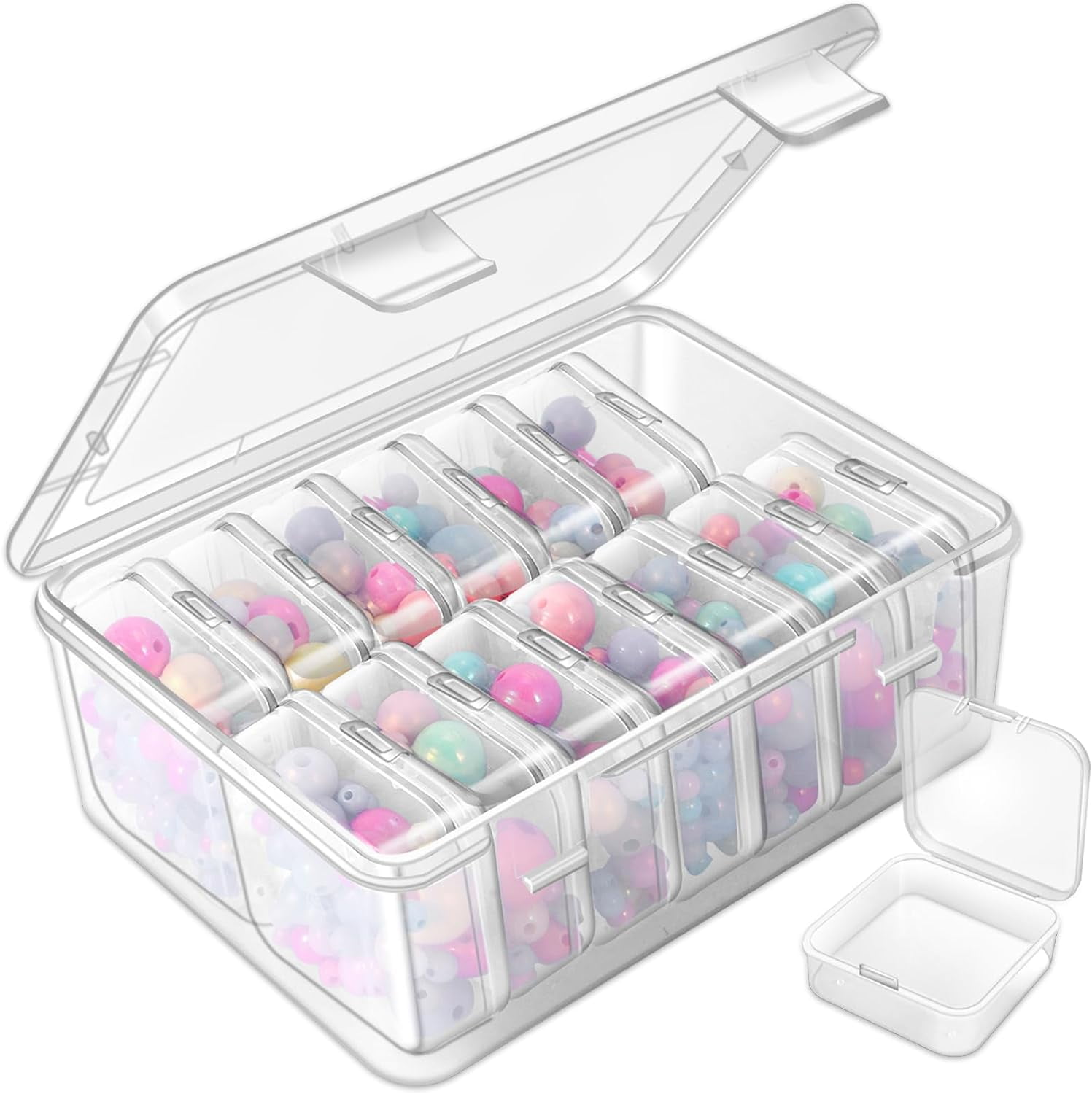 Premium Craft Organizers and Storage Containers, 15 Pack Small Bead ...