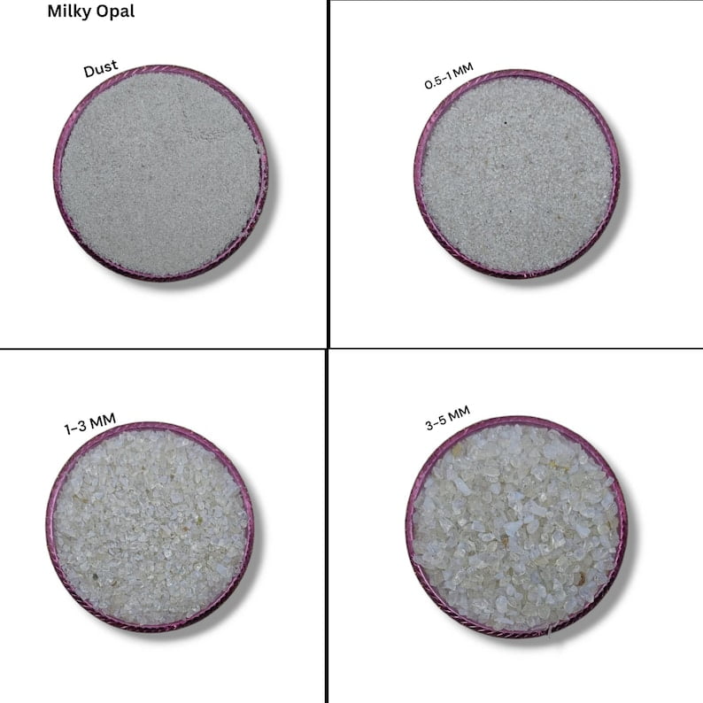 Premium Crushed Milky Opal Gemstone Powder – Coarse Natural Inlay for ...