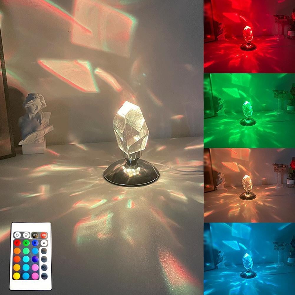 Premium Crystal Night Light - 2 Styles, Adjustable Color, Energy-Saving ...