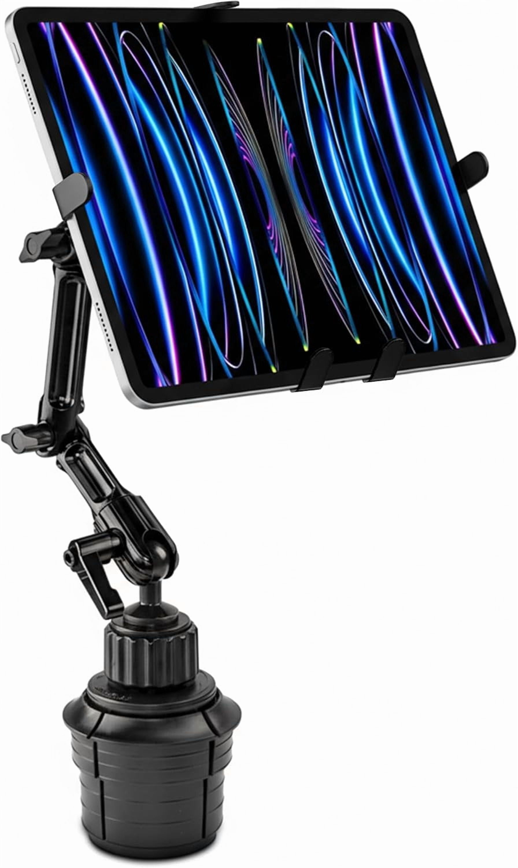 Premium Cup Holder Tablet Mount Fits Vehicle Cupholders 2.75"–3.5" in ...