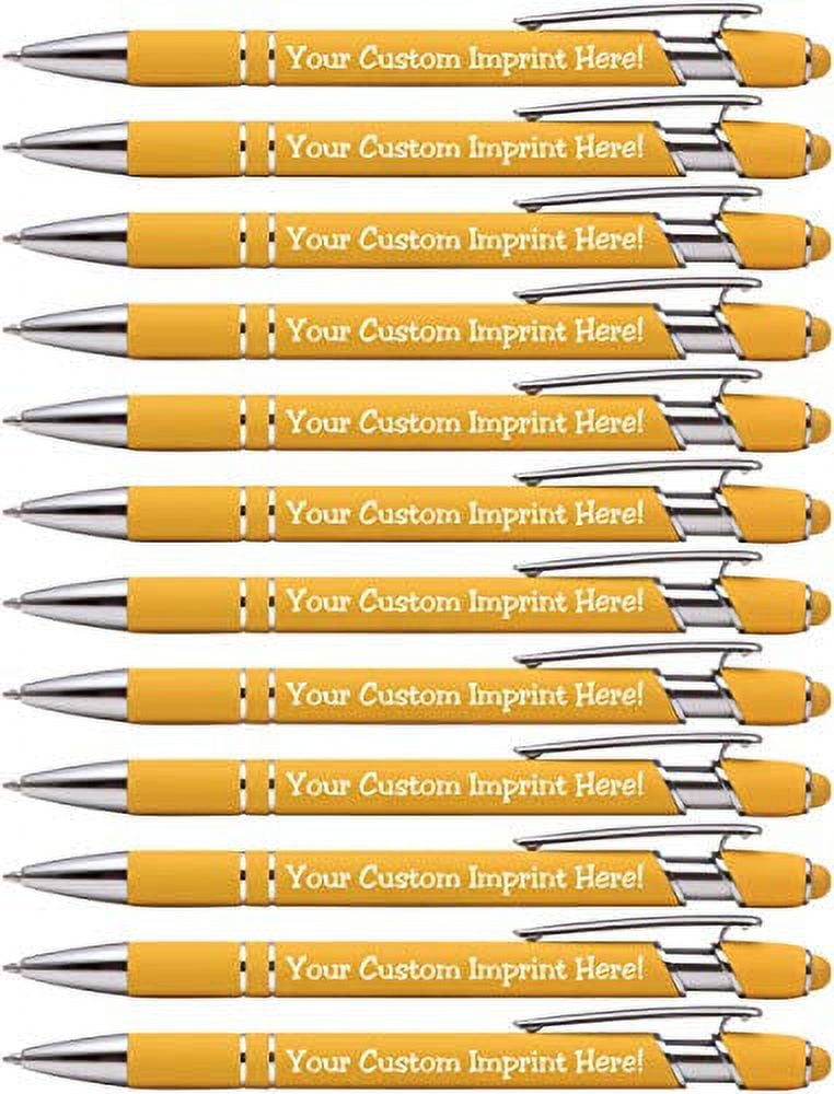 Premium Custom Pens with Stylus | Burst of Color | Personalized Soft ...