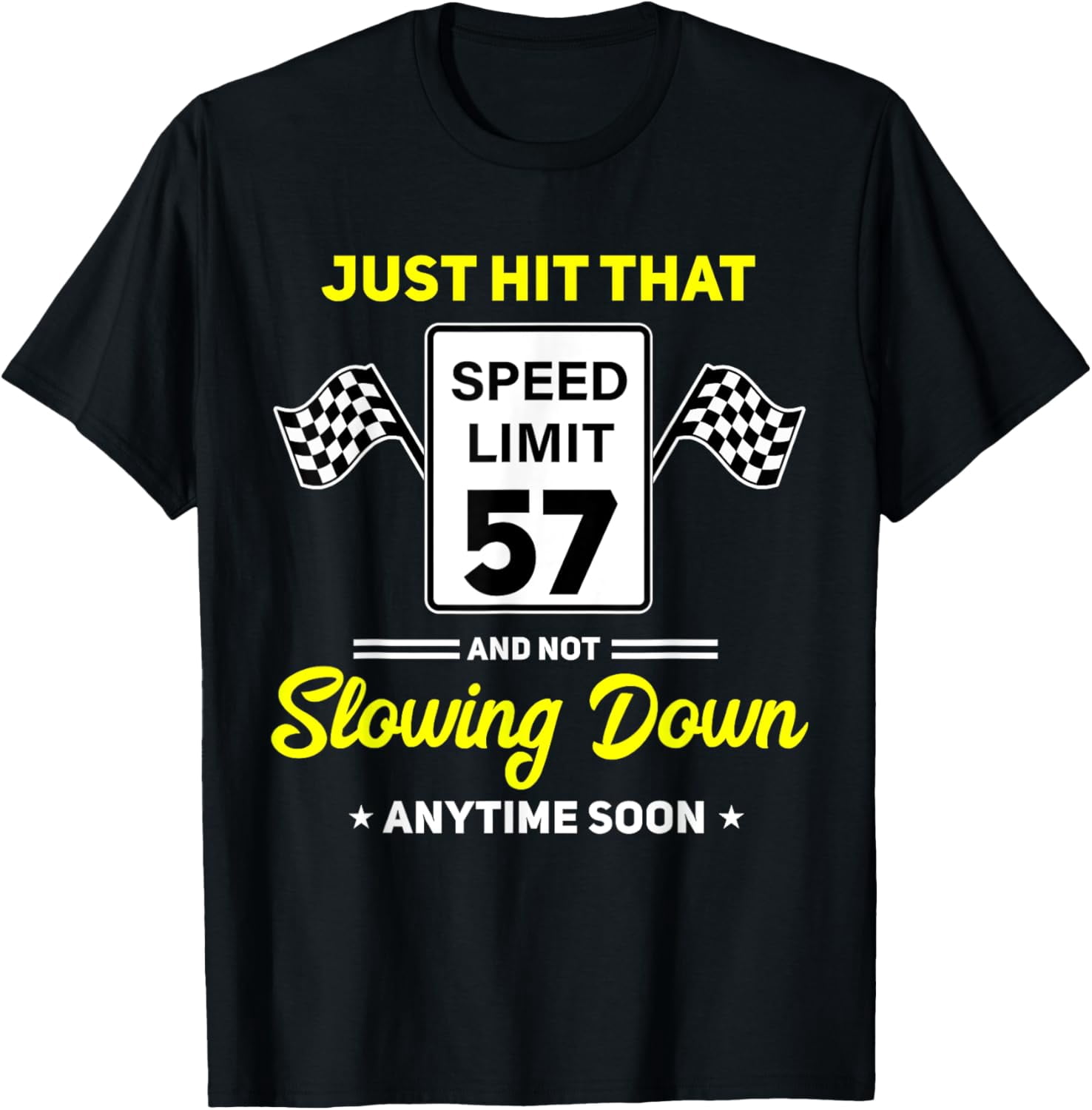 Premium Daily Comfort - 57th Birthday Speed Limit Sign 57 mph Funny ...