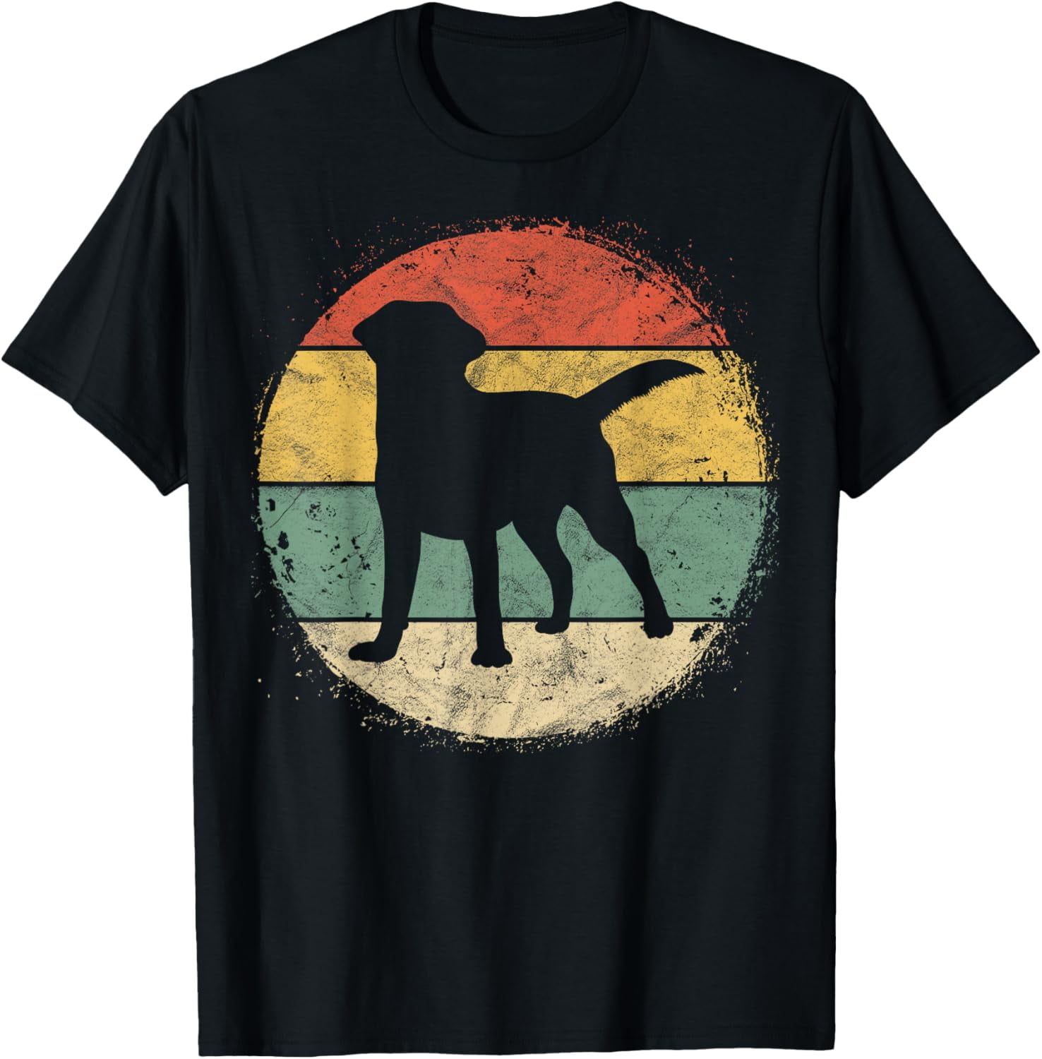 Premium Daily Comfort - Circular Retro Labrador Owner Gift Golden Black ...