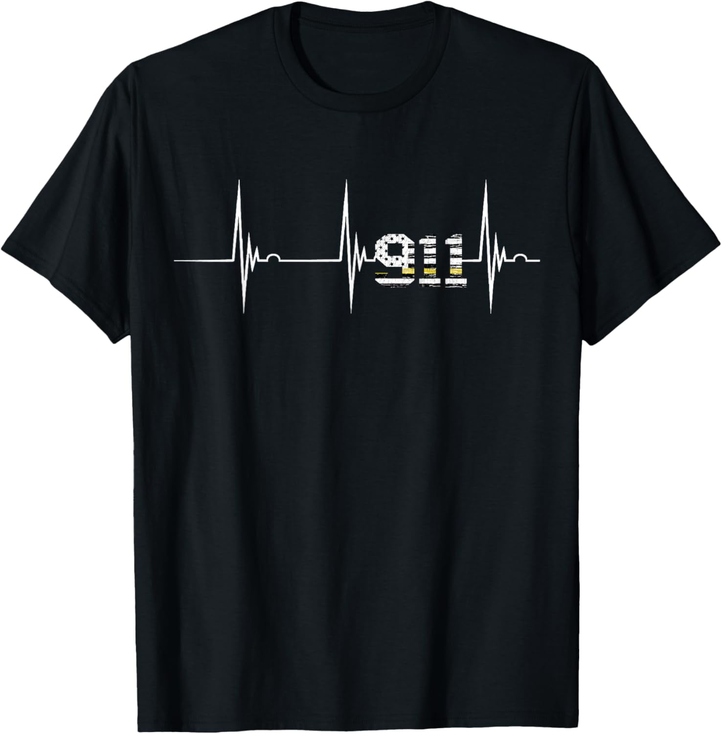 Premium Daily Comfort - Dispatcher 911 Vintage USA Flag Heartbeat EKG ...