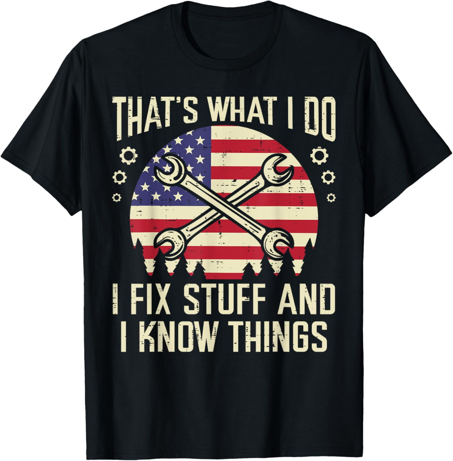 Premium Daily Comfort - Thats What I Do Fix Stuff USA Flag Car Mechanic ...