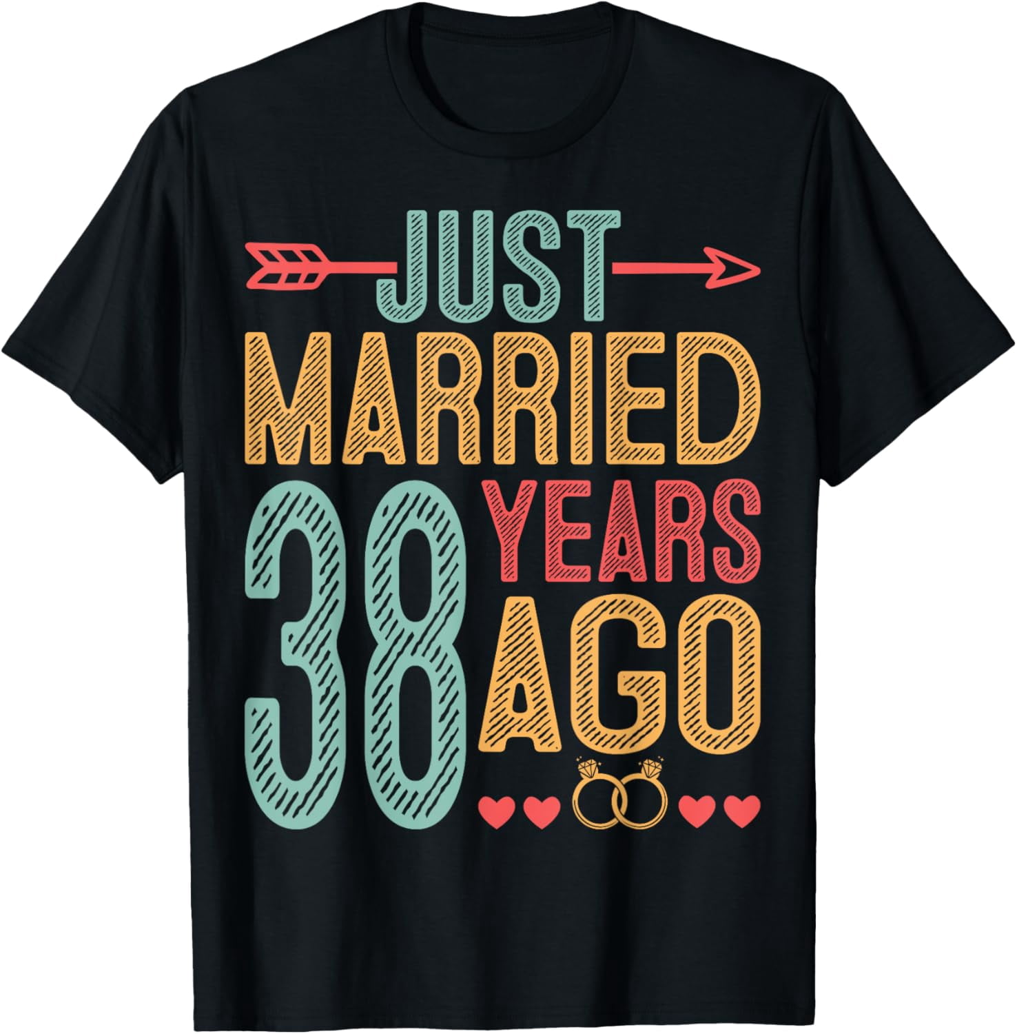Premium Daily Comfort - Just Married 38 Years Ago - Couple 38th Wedding ...