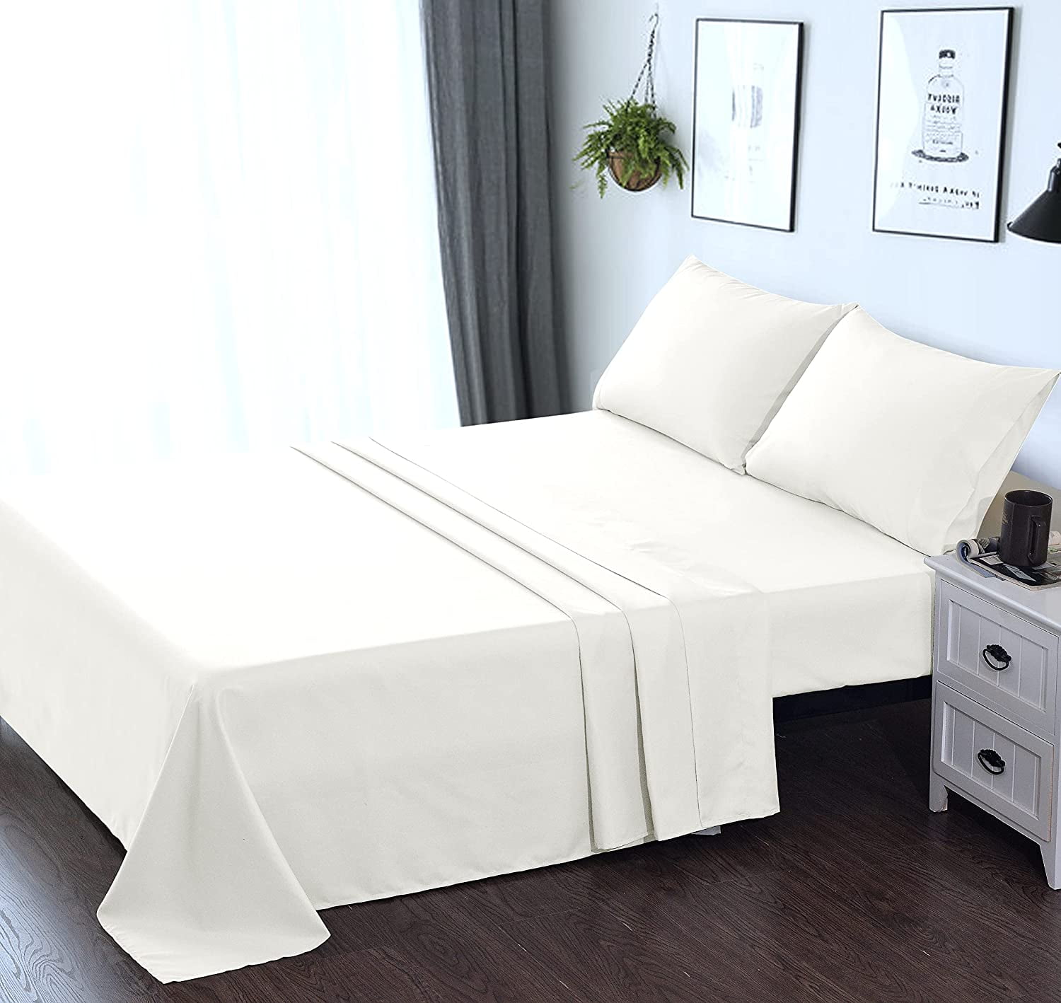 Premium Deep Pocket Fitted Sheet - Breathable and Soft - Deep Pocket ...