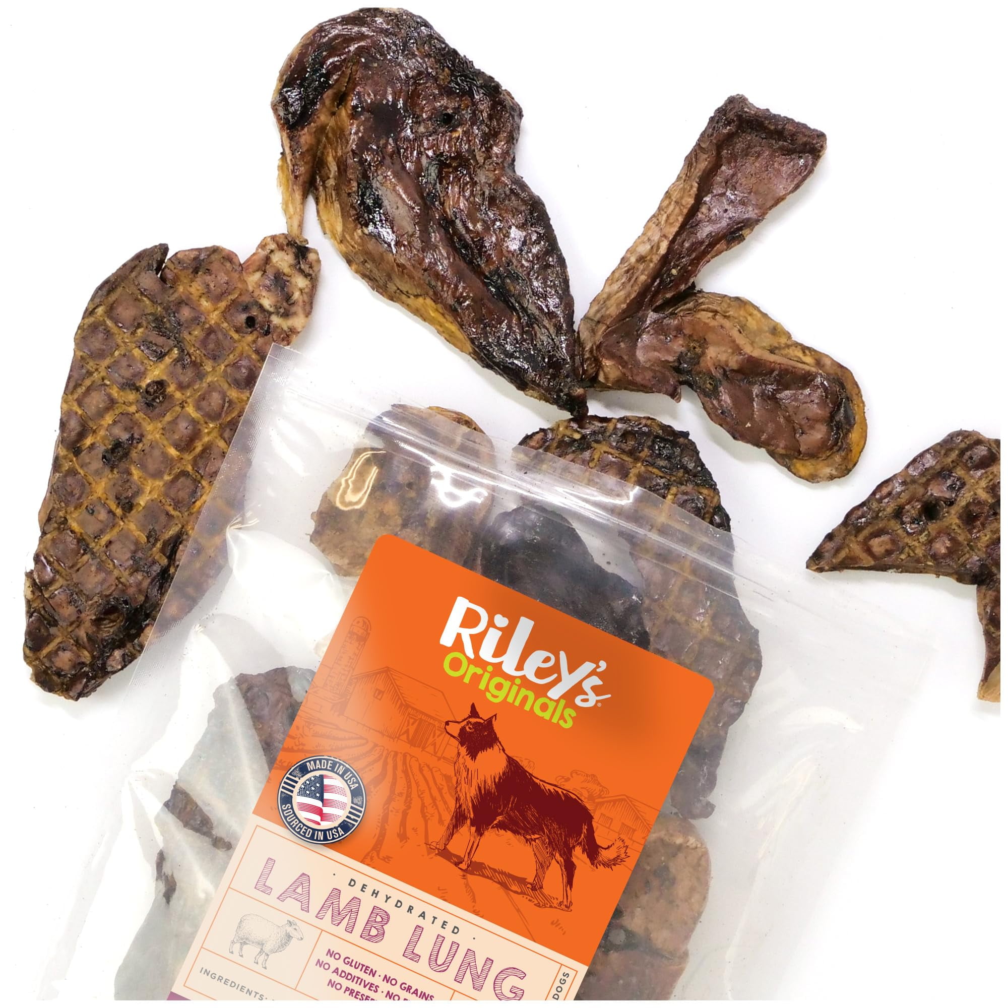 Premium Dehydrated Lamb Lung Dog Treats - Sourced In Usa, Made In Usa ...