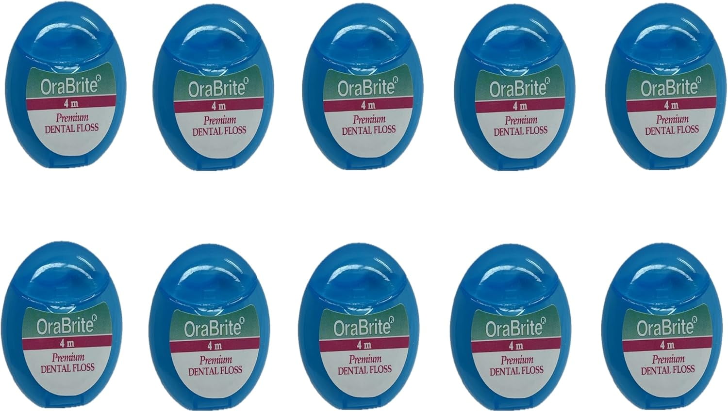 Premium Dental Floss, 4m (13 ft), Set of 10, Effective Oral Care ...