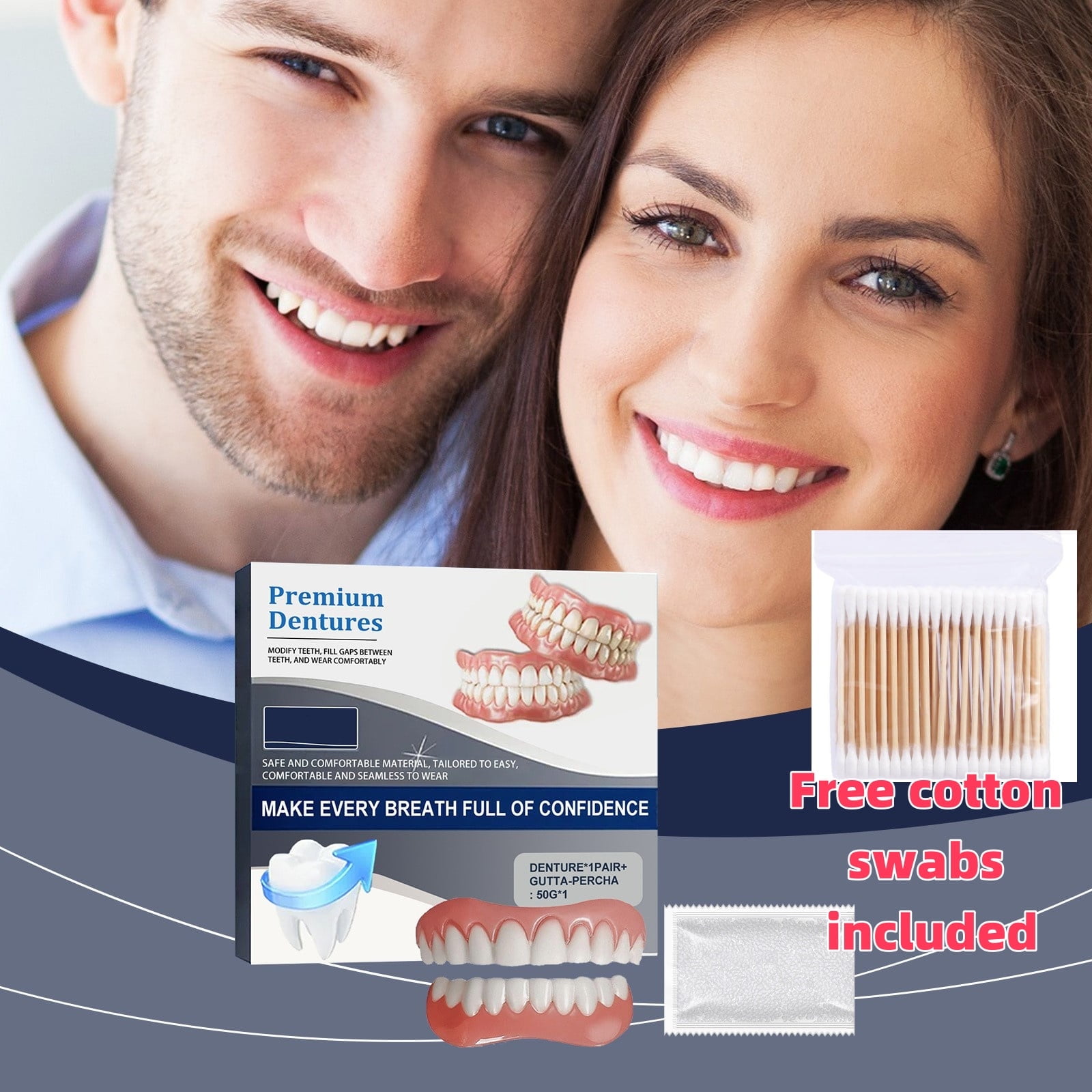 Dentures, Upper and Lower Veneer, Soft and Comfortable Dentures ...