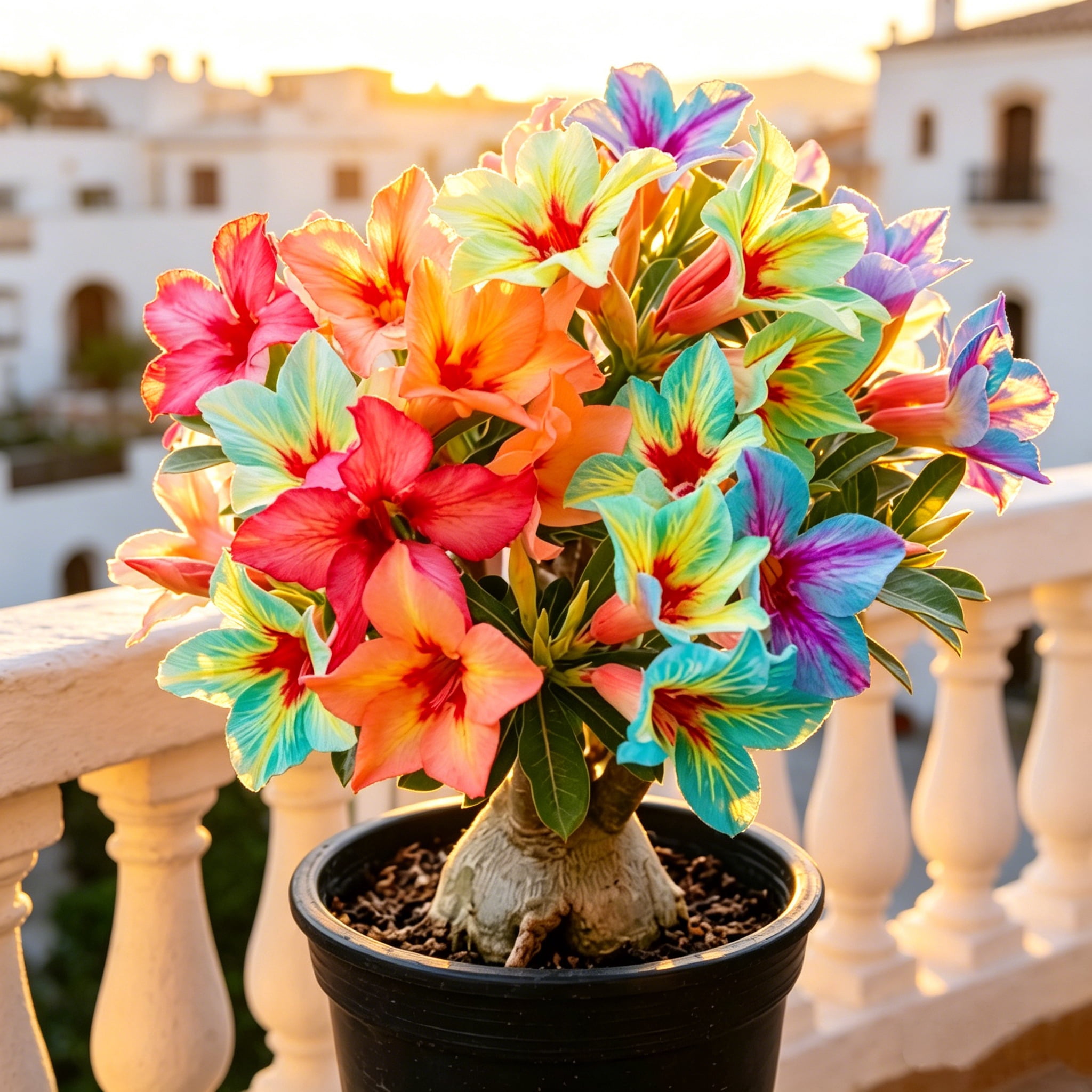 Premium Desert Rose For Planting-Exquisite Variegated Blossoms-Ideal ...