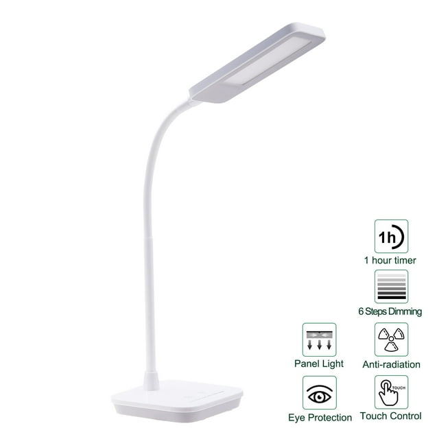Premium Dimmable Panel LED Lamp Table Desk Reading Light with Touch ...