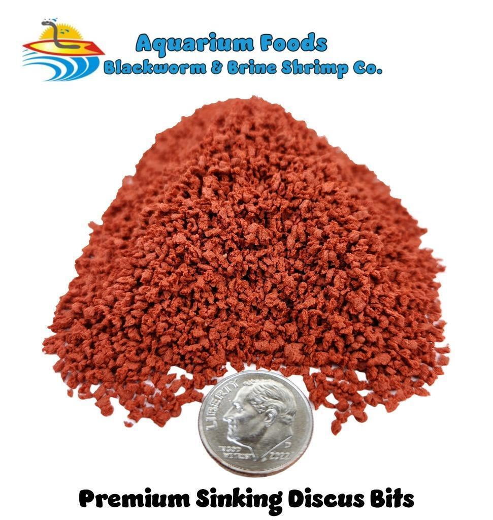 Premium Discus Bits Fish Food - Color Enhancing - Sinking - 1/2 mm - 1 ...
