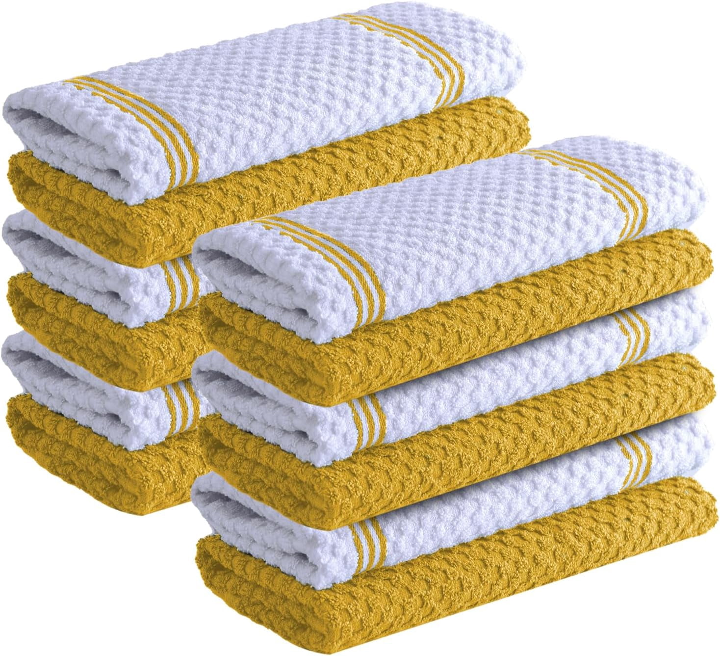 Premium Dish Cloth 100% Cotton 12 x 12 Inches |Pack of 4| - Ultra Soft ...