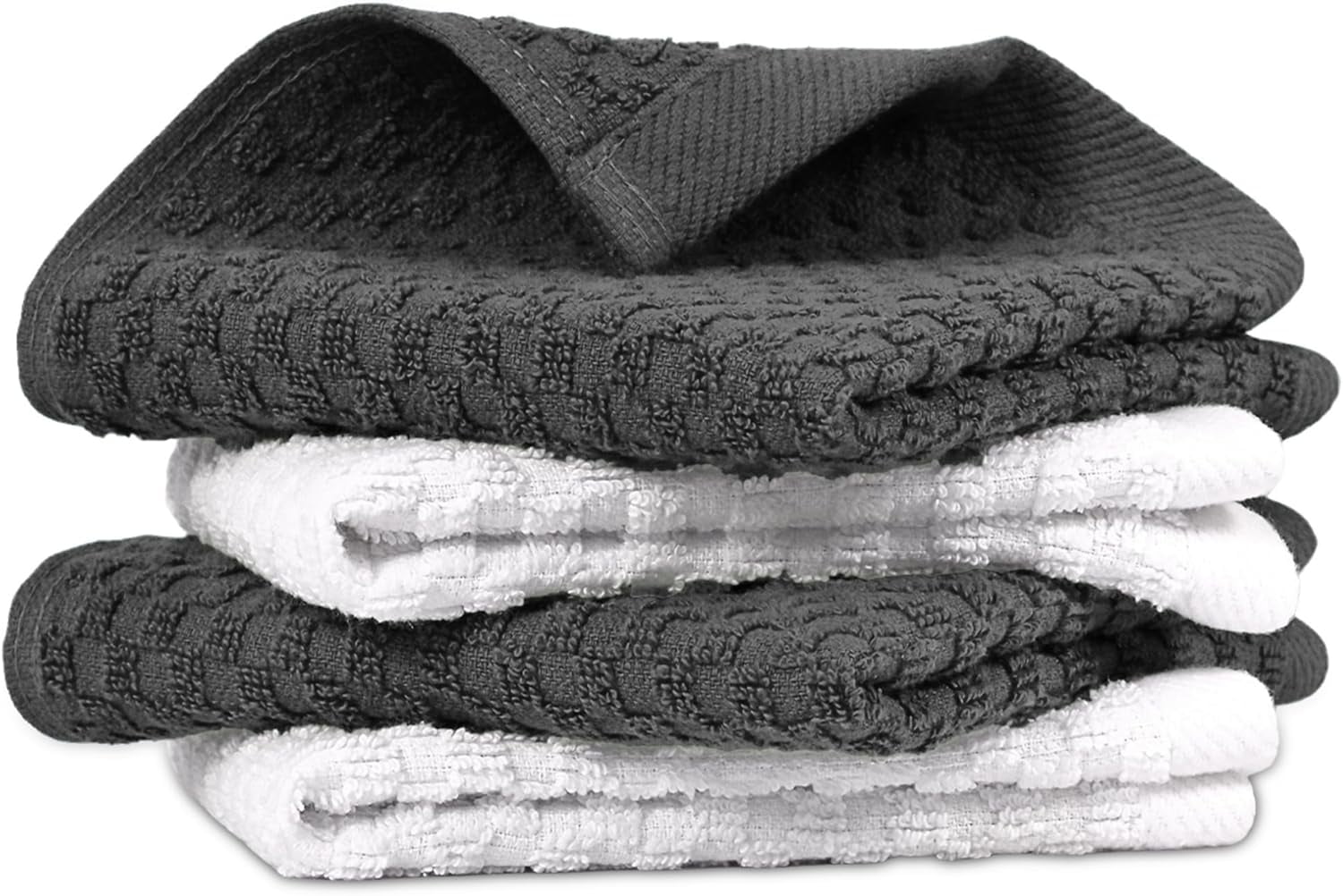 Premium Dish Cloth 100% Cotton 12 x 12 Inches |Pack of 4| - Ultra Soft ...