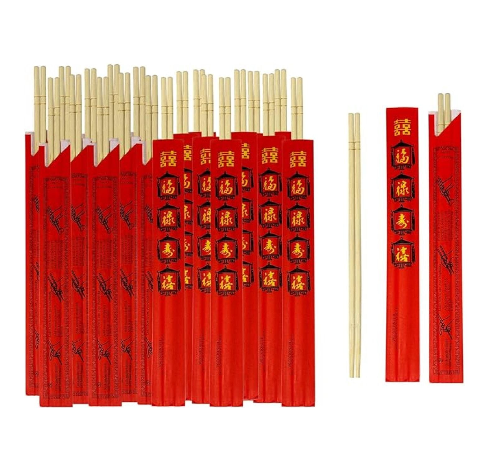 Premium Disposable Bamboo Round Chopsticks 9 Inches - Individually ...