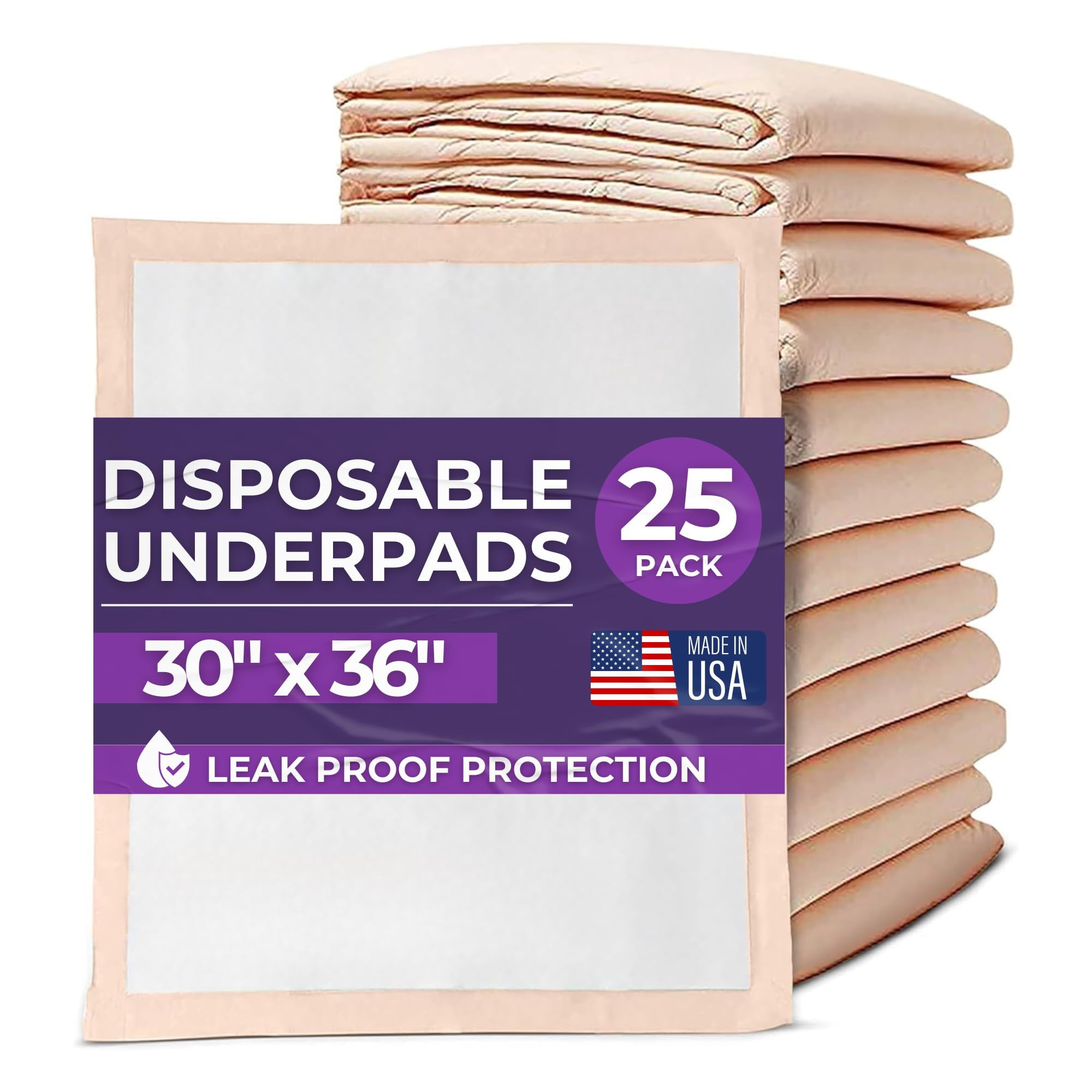 Premium Disposable Chucks Underpads 25 Pack, 30" x 36" - Highly ...