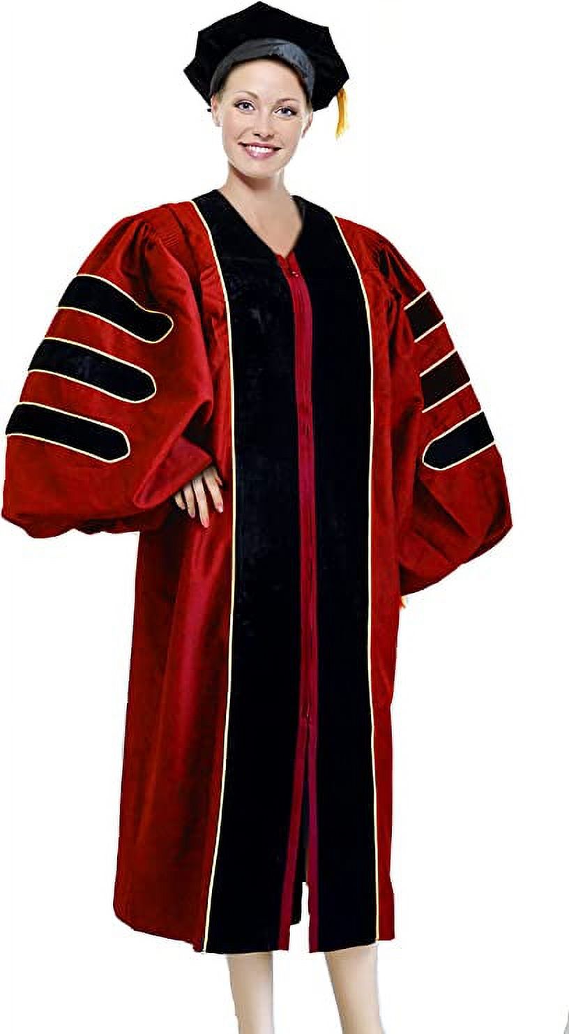 Premium Doctoral Tam Gown for Faculty Professor PhD Graduates Golden ...