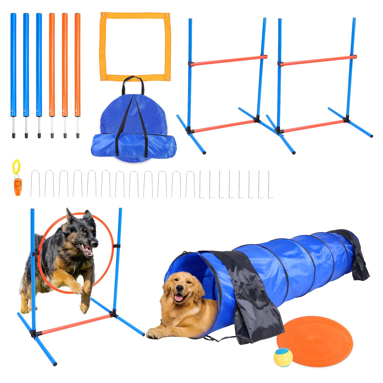 Premium Dog Agility Training Equipment Set for Indoor and Outdoor, Dog ...