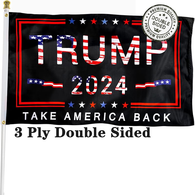 Premium Double Sided Flag for Trump 2024 3x5 Ft 3 Ply Polyester Take ...