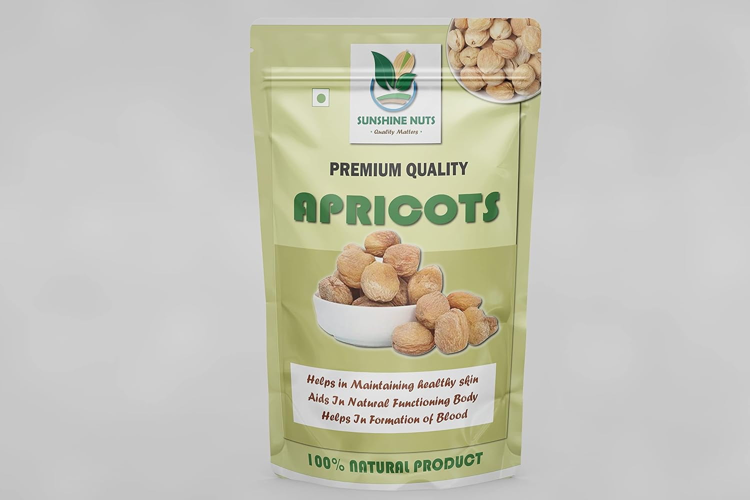 Premium Dried Apricot By Sunshine Nuts 500gm, | High In Nutrients ...