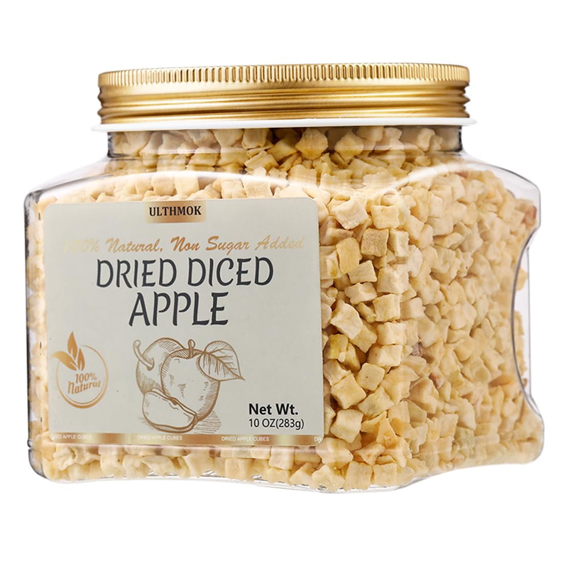 Premium Dried Diced Apples,10 Oz /283g,1 Ingredient Made with 100% ...