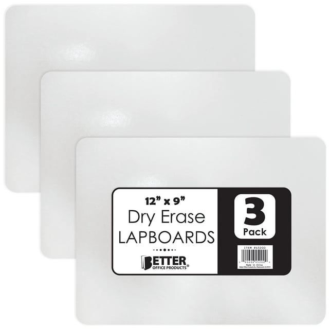 Premium Dry Erase Boards, 9" x 12", Double Sided Lapboards, Small White ...
