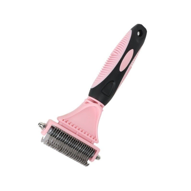 Premium Dual-Sided Pet Grooming Brush - Undercoat Rake & Dematting Comb ...