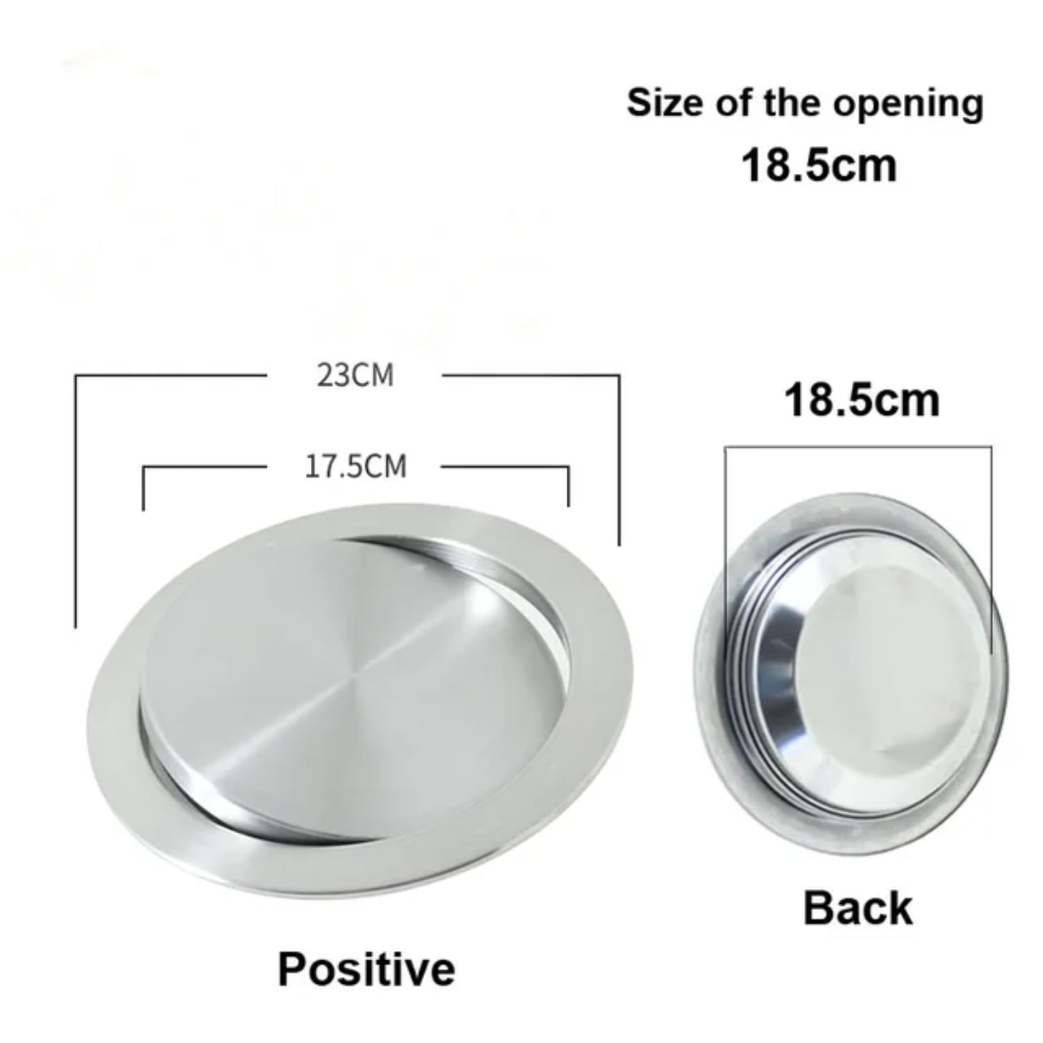 Premium Durable and Sleek Stainless Steel Recessed Swing Flap Lid Trash ...