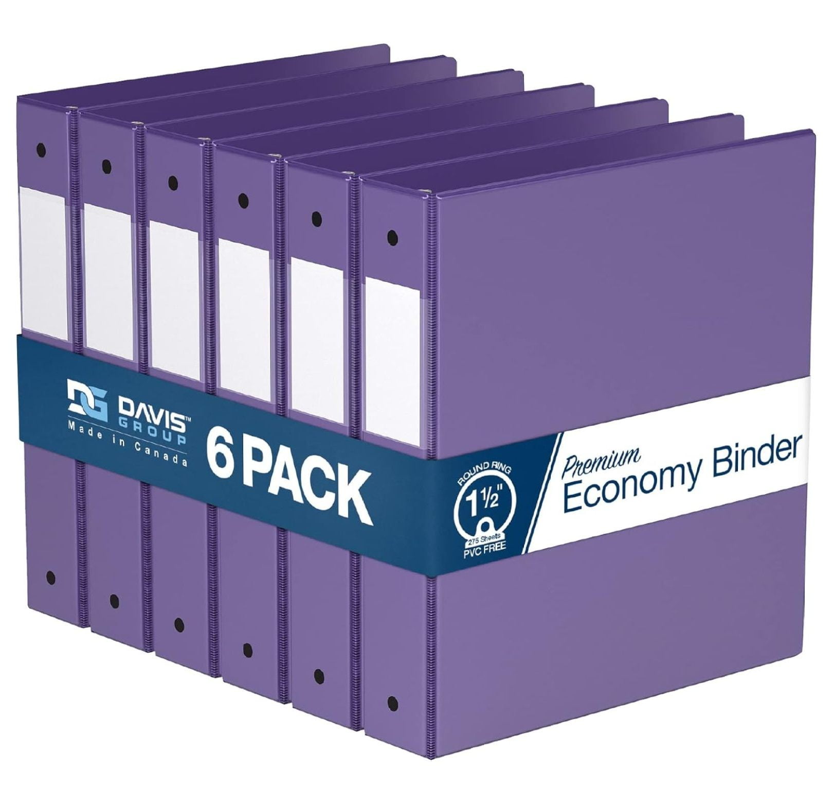 Premium Economy 6-Pack 3-Ring Binders for School or Office, Round-Ring ...