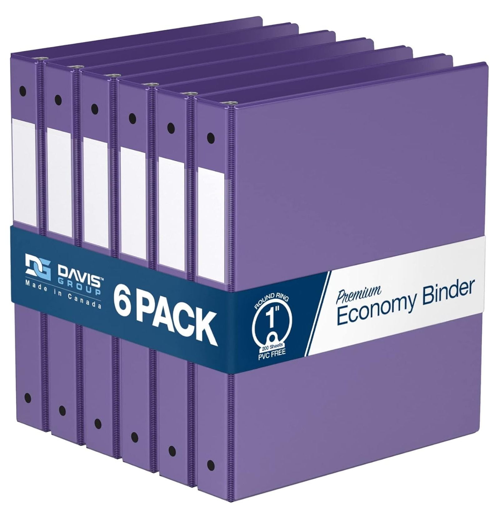 Premium Economy 6-Pack 3-Ring Binders for School or Office, Round-Ring ...