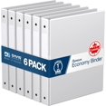 Premium Economy 6-Pack 3-Ring Binders for School or Office, Round-Ring ...