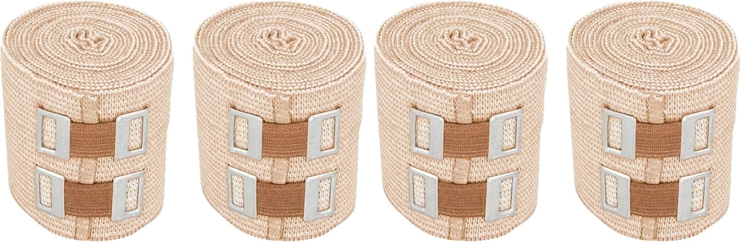Premium Elastic Bandage Wrap (2" Wide, 4 Pack) - Made of USA Grown Soft ...