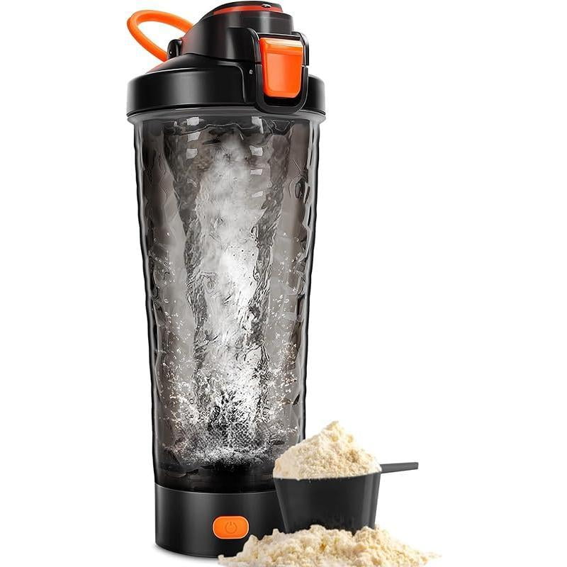 Premium Electric Protein Shaker Bottle, 24 oz Lockable Blender Shaker ...