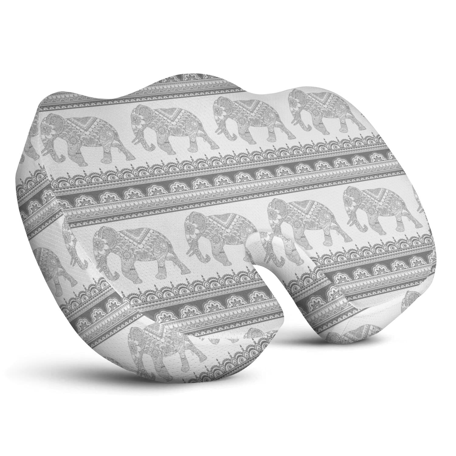 Premium Elephant Pattern Memory Foam Seat Cushion Ergonomic Chair Pad ...