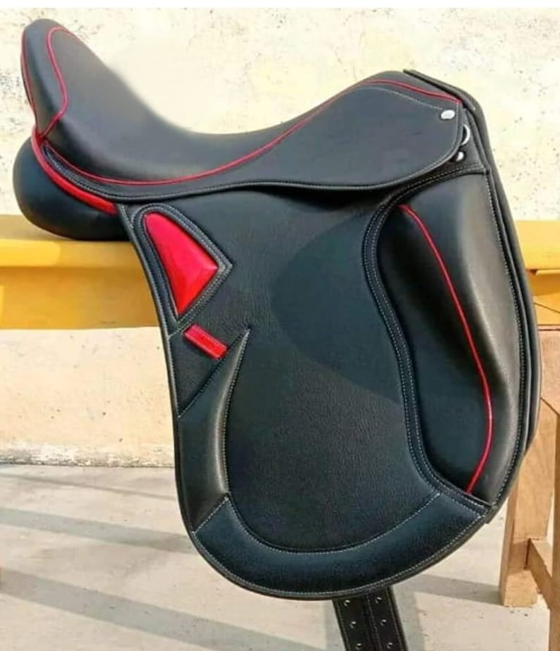 Premium English Jumping Dressage Adjustable Saddle - 16 to 18 Inch ...
