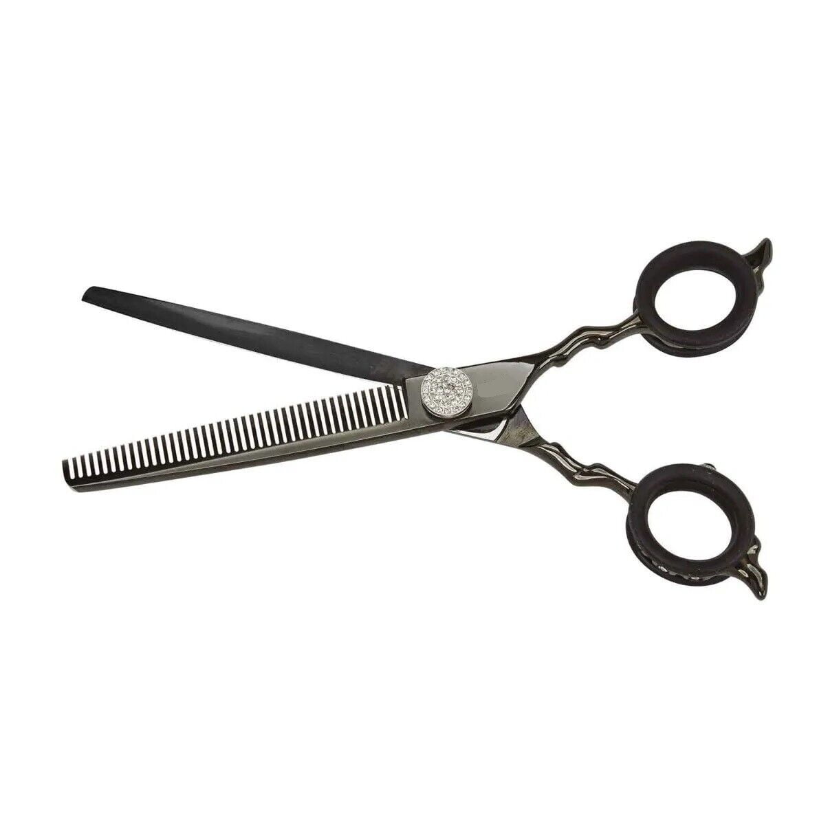 Premium Ergonomic Grooming Shears Mushu VG10 Stainless Steel Titanium with Bling (42-Tooth 6.5 ...